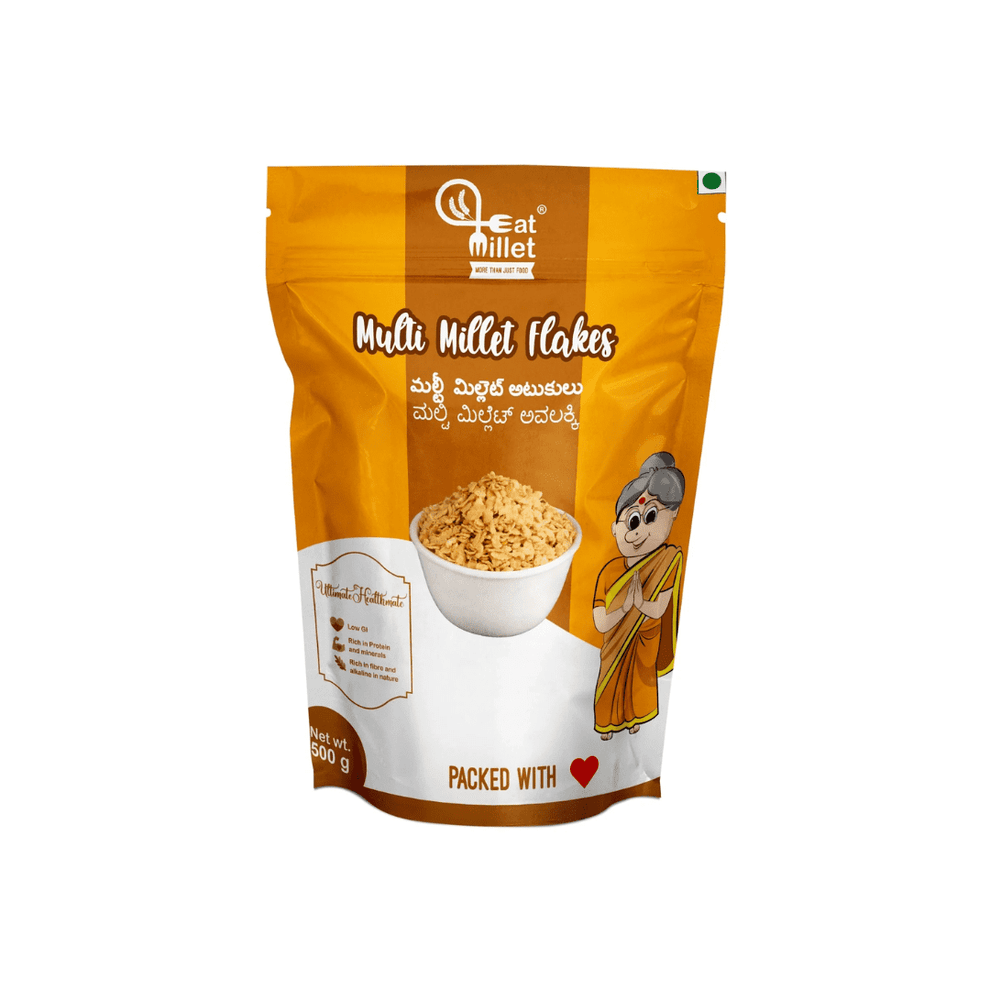 Multi Millet Flakes 250 Gms | Gluten Free | 100% Naturally Organic ...