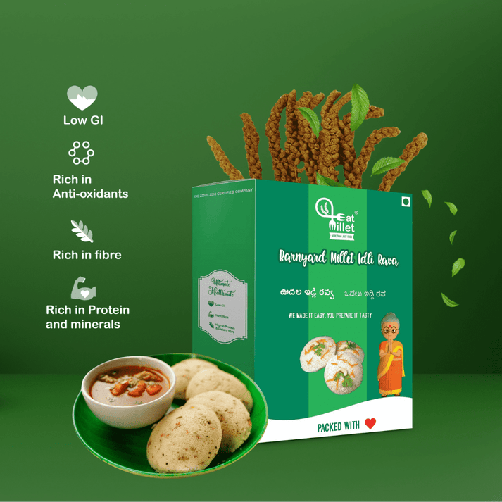 Barnyard Millet Idli Rava 400 Gms | Gluten Free | 100% Naturally ...