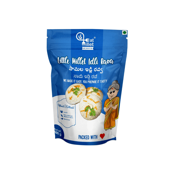 Little Millet Idli Rava 500 Gms | Gluten Free | 100% Naturally Organic ...
