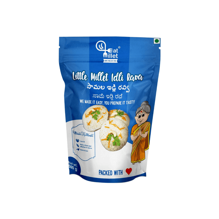 Little Millet Idli Rava 500 Gms | Gluten Free | 100% Naturally Organic ...