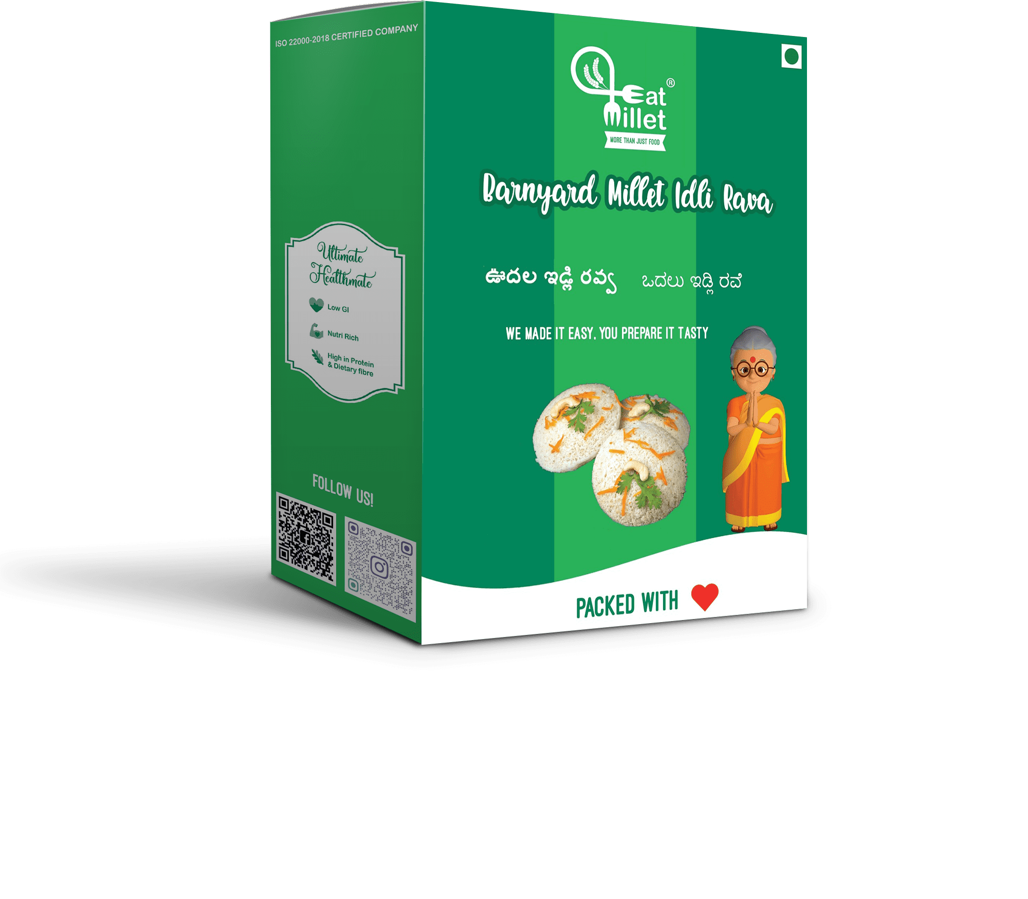 Barnyard Millet Idli Rava 400 Gms | Gluten Free | 100% Naturally ...